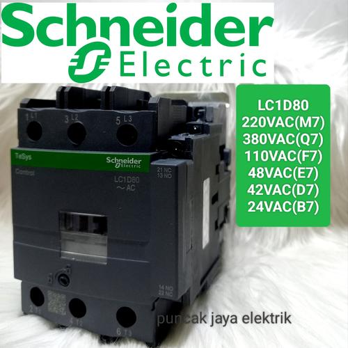 Jual contactor schneider lc1d80m7 220vac 125a 3phase/contactor ...