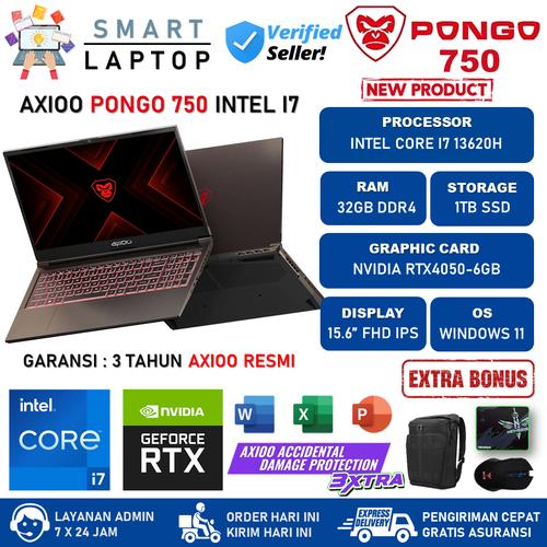 Jual laptop gaming axioo pongo 750 intel i7 13620h 32gb 1tb ssd rtx4050 ...