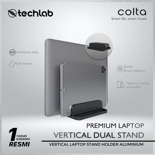 Promo Colta Dual Vertical Laptop Stand Tablet Holder Aluminum Premium ...