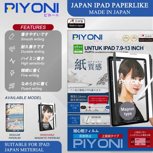Jual Piyoni Magnetic iPad Paperlike Firm,Japan Smooth Kent Paper Screen ...