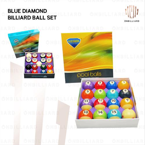 Jual BLUE DIAMOND Billiard Ball Set TV Pro Cup 57.2mm Black White Bola ...