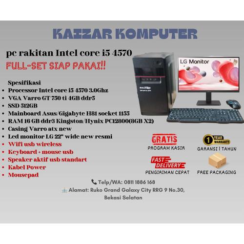 Jual pc rakitan Intel core i5 4570 komplit siap pakai anti ngelex - Kota Bekasi - Kaizar ...
