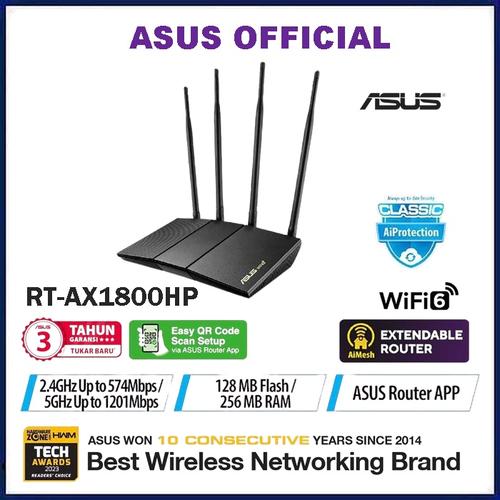 Jual ASUS RT-AX1800HP AX1800 Dual Band WiFi 6 Wireless Router with ...