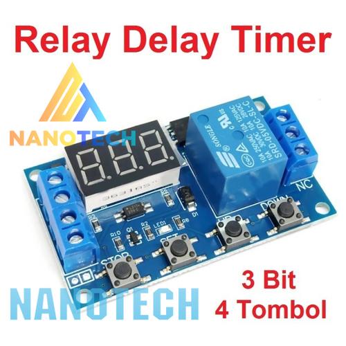 Jual Relay Timer Delay Modul Display 4Tombol Digital DC Time Module ...