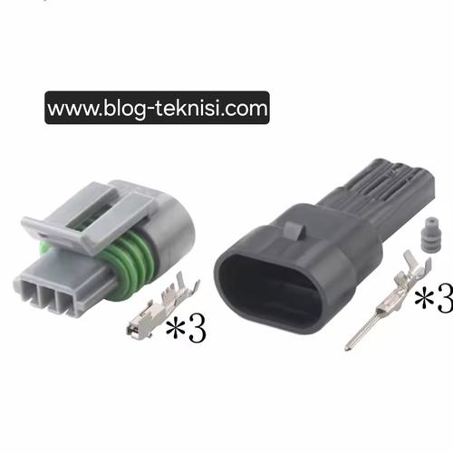 Jual Delphi 3 Way Female Metri-Pack 150 Series Sensor Connector ...