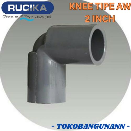 Jual Keni Knee Knie Kni L Elbow PVC AW 2” inch Sambungan Pipa PVC ...
