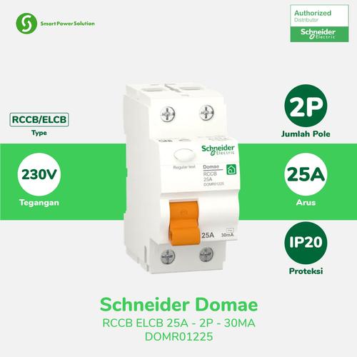 Promo Schneider Electric RCCB Domae 2P 25A 30mA ELCB Tipe AC ...