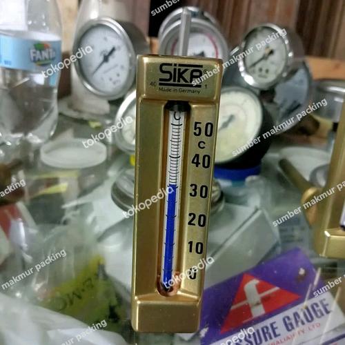 Jual thermometer sika 50°c thermometer balok drat belakang stik 4cm 1/2 ...