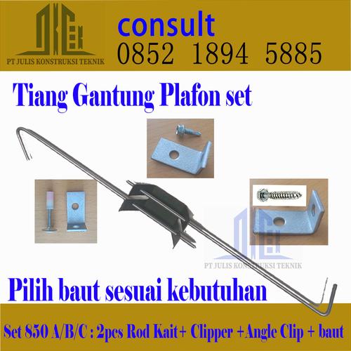 Promo Rod Plafon Akustik Mudah Efisien Kuat Set Tiang Gantung Plafon ...