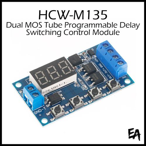 Jual HCW-M135 Delay Relay Module Dual MOSFET Output Display LED Digital ...