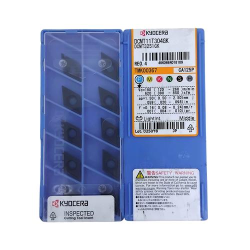 Jual Insert bubut DCMT 11T304 merk Kyocera original baru DCMT 11 T3 04 ...