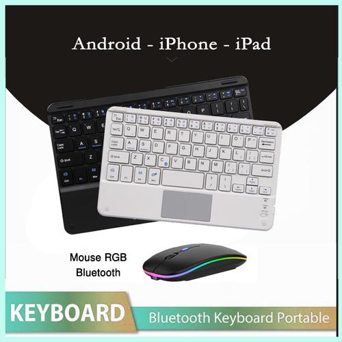 Promo Wireless Keyboard Touchpad Bluetooth Tab iPad Android Mac Windows hp I - Hitam, Hanya ...