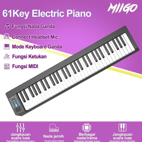 Jual Six Stereo - MIIGO piano profesional 61 tombol, piano listrik ...