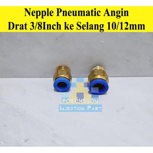 Jual Nepel angin drat 3/8 selang 10 12mm / Nepple selang angin - 10mm ...