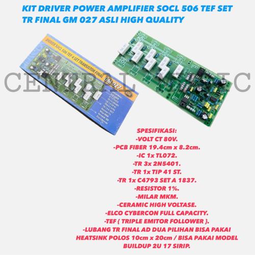 Jual KIT DRIVER POWER AMPLIFIER SOCL 506 TEF SET TR FINAL GM 027 ASLI ...