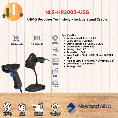 Jual NEWLAND NLS-HR2000 Barcode Scanner | HR2000 Handheld Scanner ...