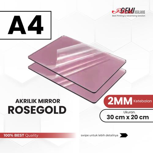 Jual Akrilik Lembaran Mirror Rose Gold 2mm A4 30 x 20cm - Kota Bandung - Rumah Akrilik_NEW ...