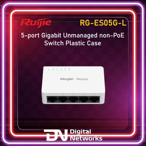 Jual ES05G-L Switch 5port Gigabit Ruijie ES05G L Plastic Case 5port ...