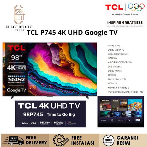 Jual TCL 98P745 4K UHD Smart Google TV w/144Hz VRR & Dolby Atmos 98 ...