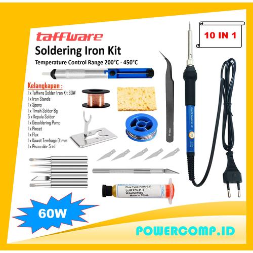 Jual Taffware Solder Full Set Lengkap! 60W 10in1 Adjustable Temperature ...