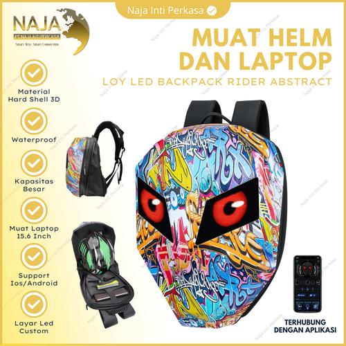 Jual Tas Ransel Backpack LOY LED Bag Abstract Motorcycle Bluetooth ...
