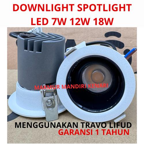 Jual Downlight Spotlight COB 7w 12w 18w LED Garansi SPOTLIGHT HALOSPOT LED 7 12 18 W WATT ...