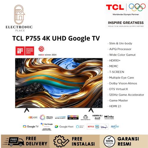 Jual TCL 65P755 4K UHD HDR10+ Google TV w/ Dolby Vision-Atmos 65 Inch ...