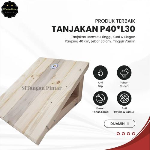 Jual Tanjakan Motor Tanjakan Kayu Wooden Ramp P40xL30 - Tinggi 18 cm ...