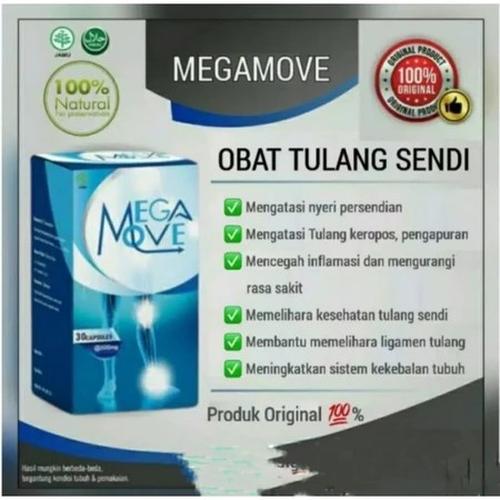 Jual MEGAMOVE ASLI - Mega Move Original Herbal Alami Nyeri Sendi Tulang Lutut Syaraf Kejepit ...