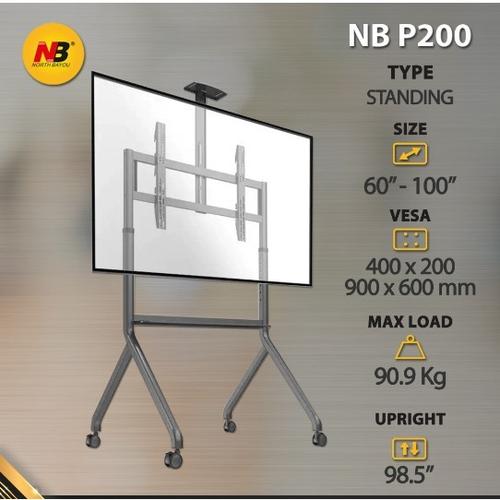Jual NORTH BAYOU P200 NB P200 NB P-200 NBP200 TV CHART STANDING TV RODA ...