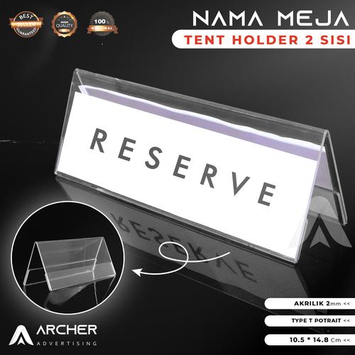 Jual nama meja/ name desk akrilik 2 sisi akrilik - 7X15 - Kab ...