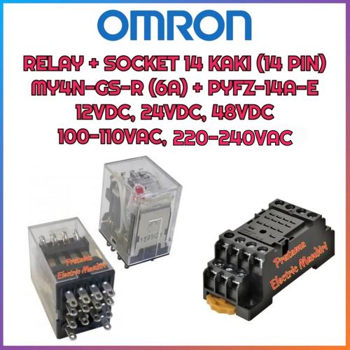 Jual OMRON RELAY MY4N-GS MY4N-GS-R 12VDC 24VDC 48VDC 100-110VAC 220-240VAC - RLAY 220-240VAC ...