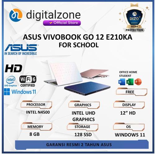 Jual ASUS VIVOBOOK GO 12 E210KA N4500 8GB 128GB HD W11 OHS2024+M365 ...