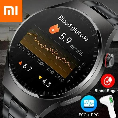 Jual Xiaomi Blood Lipids Uric Blood Glucose Smart Watch Men Fitness ...