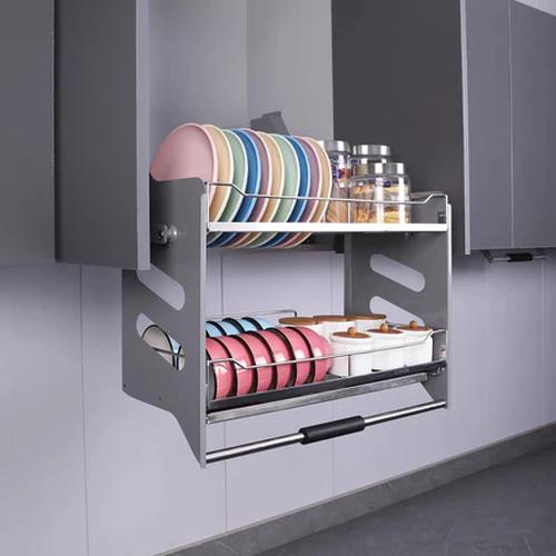 Jual rak piring dapur/Rak Piring Pull Down Untuk Kitchen Set Lemari ...