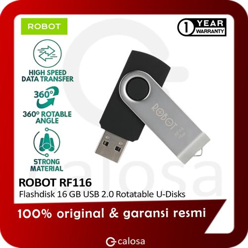 Jual Flashdisk 16GB ROBOT RF116 USB 2.0 Rotatable U-Disks With Package ...