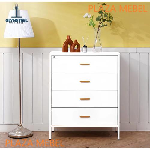Jual Laci Drawer Besi Olymsteel ODR 4 Laci Putih / ODR 4L Lemari Besi ...