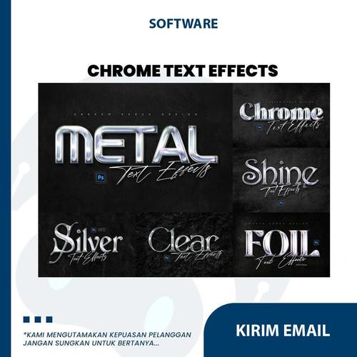 Jual CHROME TEXT EFFECT | Adobe PHOTOSHOP | Download Software Full ...