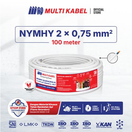 Jual MULTI KABEL - KABEL NYMHY NYYHY 2X0.75 1ROLL 50M 100M Kabel Listrik Roll Tembaga Serabut ...