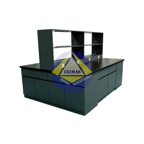 Jual meja laboratorium tahan kimia lengkap dengan rak dan colokan ...