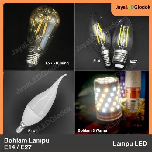 Jual Bohlam Lampu Filamen Lilin LED E14 E27 Putih Kuning Gantung - Jakarta Barat - JAYA LED ...