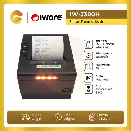 Promo IWARE Printer Thermal IW-J300H 80MM Bluetooth Wi-Fi USB LAN ...