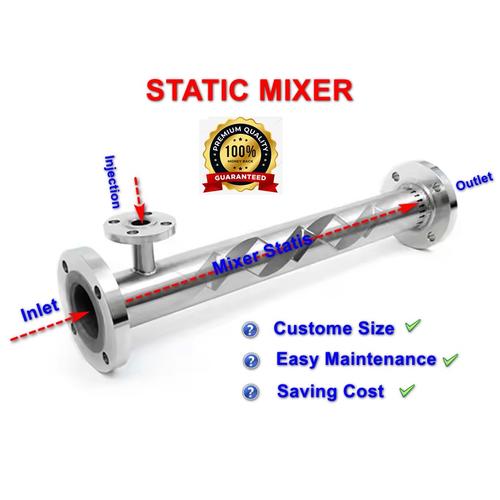Jual Static Mixer 3 inch + Injection | Static Mixer DN75 | Static Mixer ...
