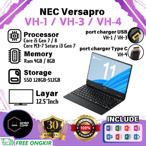Promo Laptop NEC Versapro VH-1 / VH-3 / VH-4 Core M3-7 ( Setara i3 Gen 7 ) / Core i5 Gen 7 / 8 ...