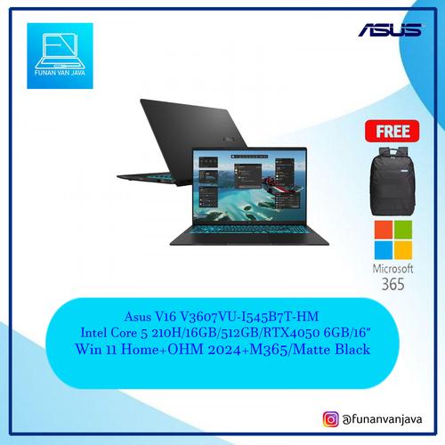 Promo Asus V16 V3607VU-I545B7T-HM/Core 5 210H/16GB/512GB SSD/RTX4050 6GB/16″ WUXGA/Win 11 Home ...