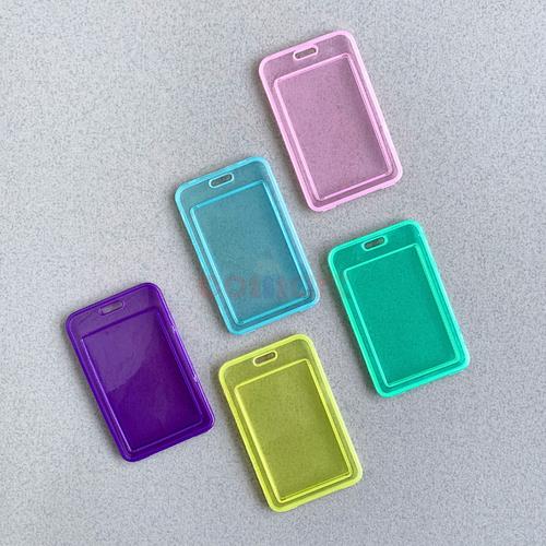Jual 1pcs Tempat ID Card Transparan Warna Buka Tutup - Card Holder ...
