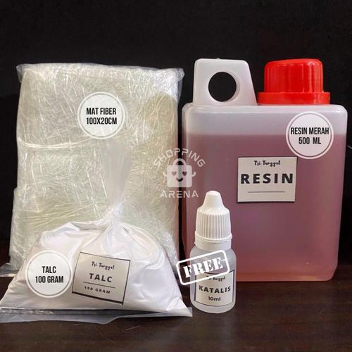 Jual Termurah PAKET RESIN 500 GRAM Recine Resine Fiberglass Mika Glass ...