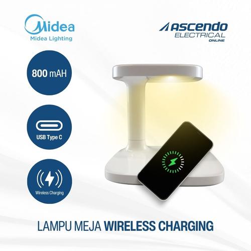 Promo Midea Lampu Meja Decoration Table Lamp Plus Wireless Charge Cicil ...