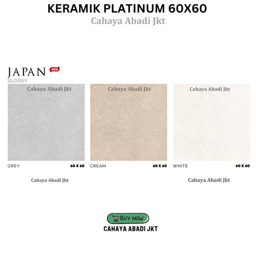 Jual Keramik PLATINUM Japan Grey KW1 60X60CM 1.44Meter / Platinum ...