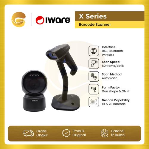 Jual IWARE Barcode Scanner X Series Usb Bluetooth Wireless 1D 2D Auto ...